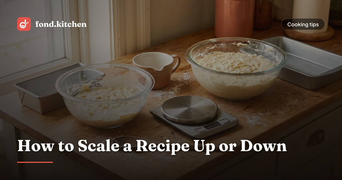 How to Scale a Recipe Up or Down | Practical Guide | Fond